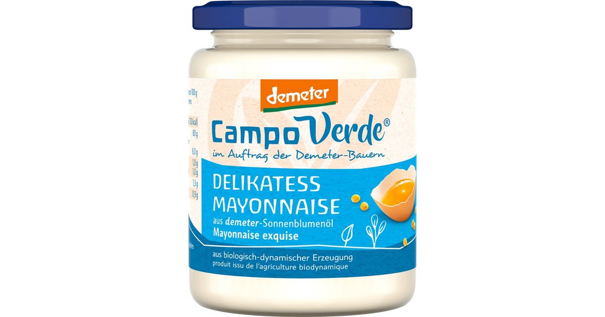 Campo Verde CV demeter Delikatess Mayonnaise 250ml | bio123
