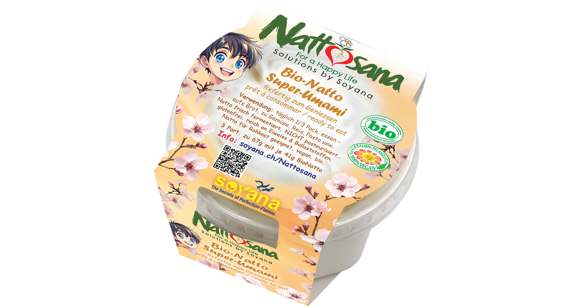 Soyana Nattosana Bio-Natto Super-Umami - frisch fermentiertes Soya ...