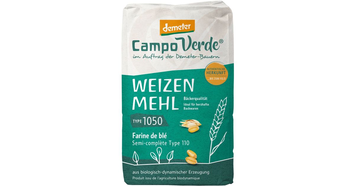 Campo Verde CV demeter Weizenmehl Type 1050 1000g | bio123