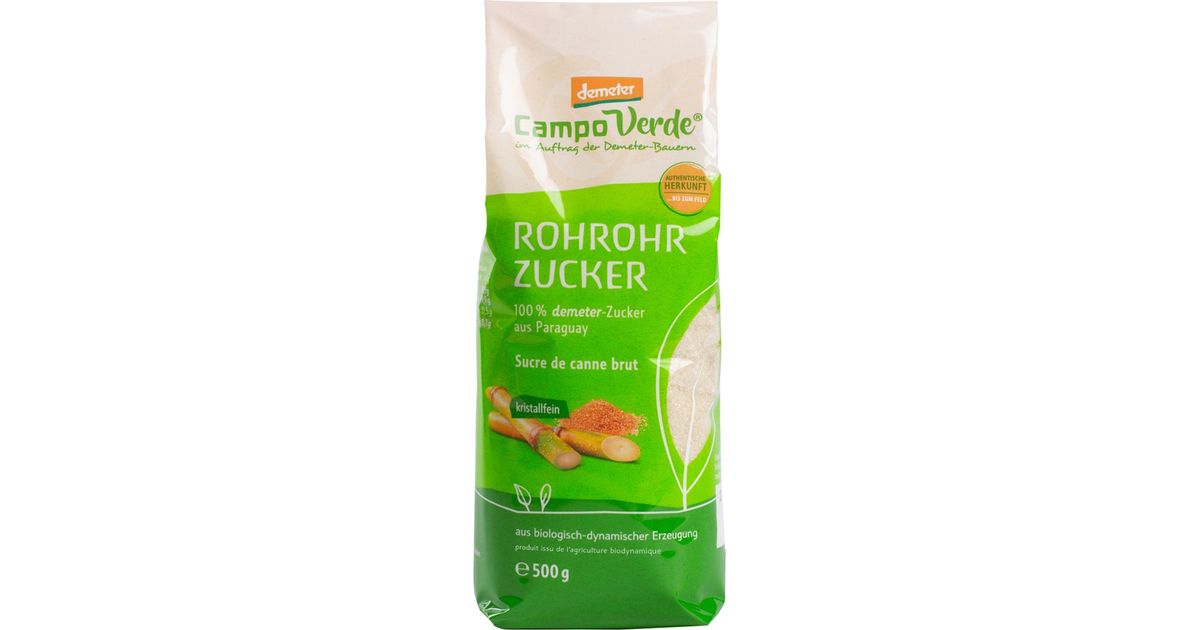 Campo Verde CV demeter Rohrohrzucker 500g | bio123