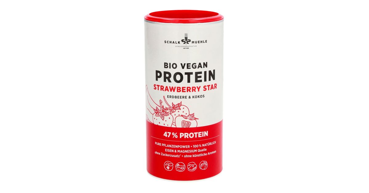 Schalk Mühle 200 g STRAWBERRY STAR Bio Protein Mix mit Erdbeere & Kokos ...